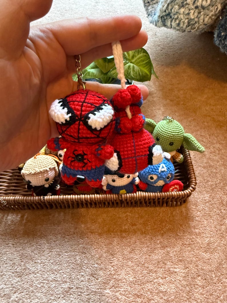 Superhero Crochet Keychains: Marvel and DC Inspired Set - Version 2 ...