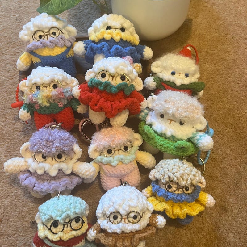 Cute Sheep Soft Keychains - Etsy UK