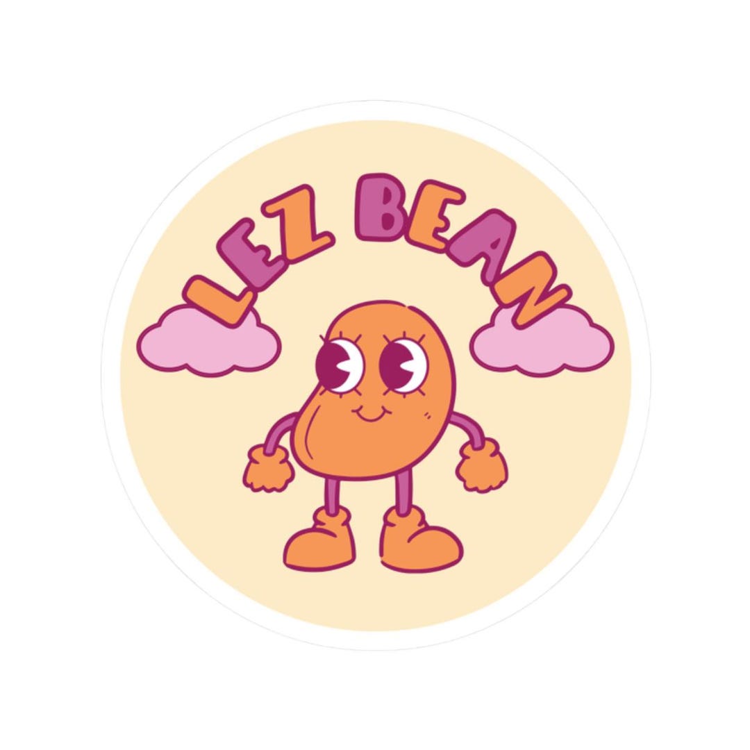 Lez Bean Sticker, Cute Laptop Decals, LGBTQ+ Pride Stickers, Lesbian ...