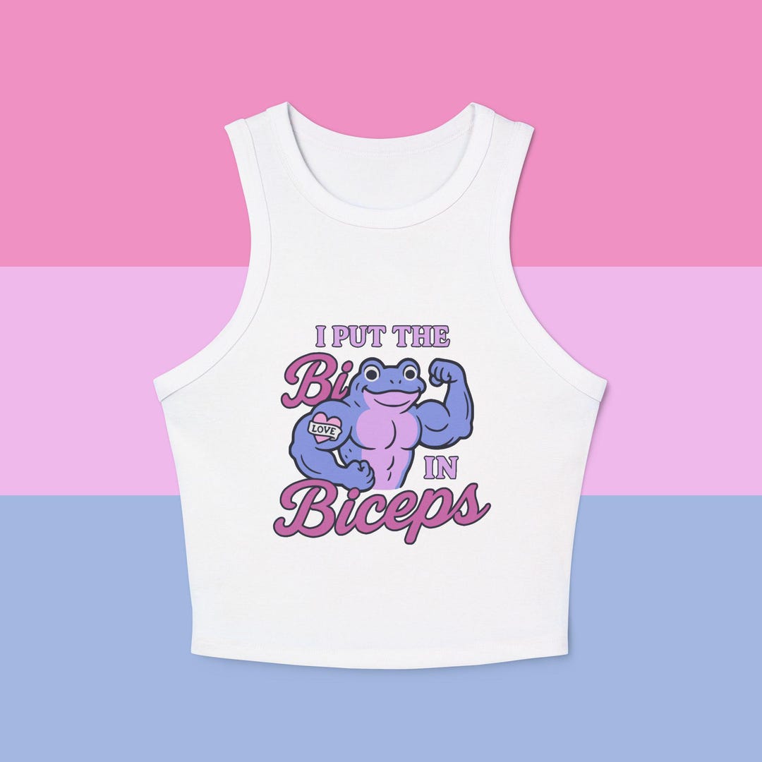 I Put the Bi in Biceps, Funny Bi Pride Tank Top, Subtle Bisexual ...