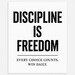 Discipline is Freedom – Printable Motivational Wall Art, Minimalist ...