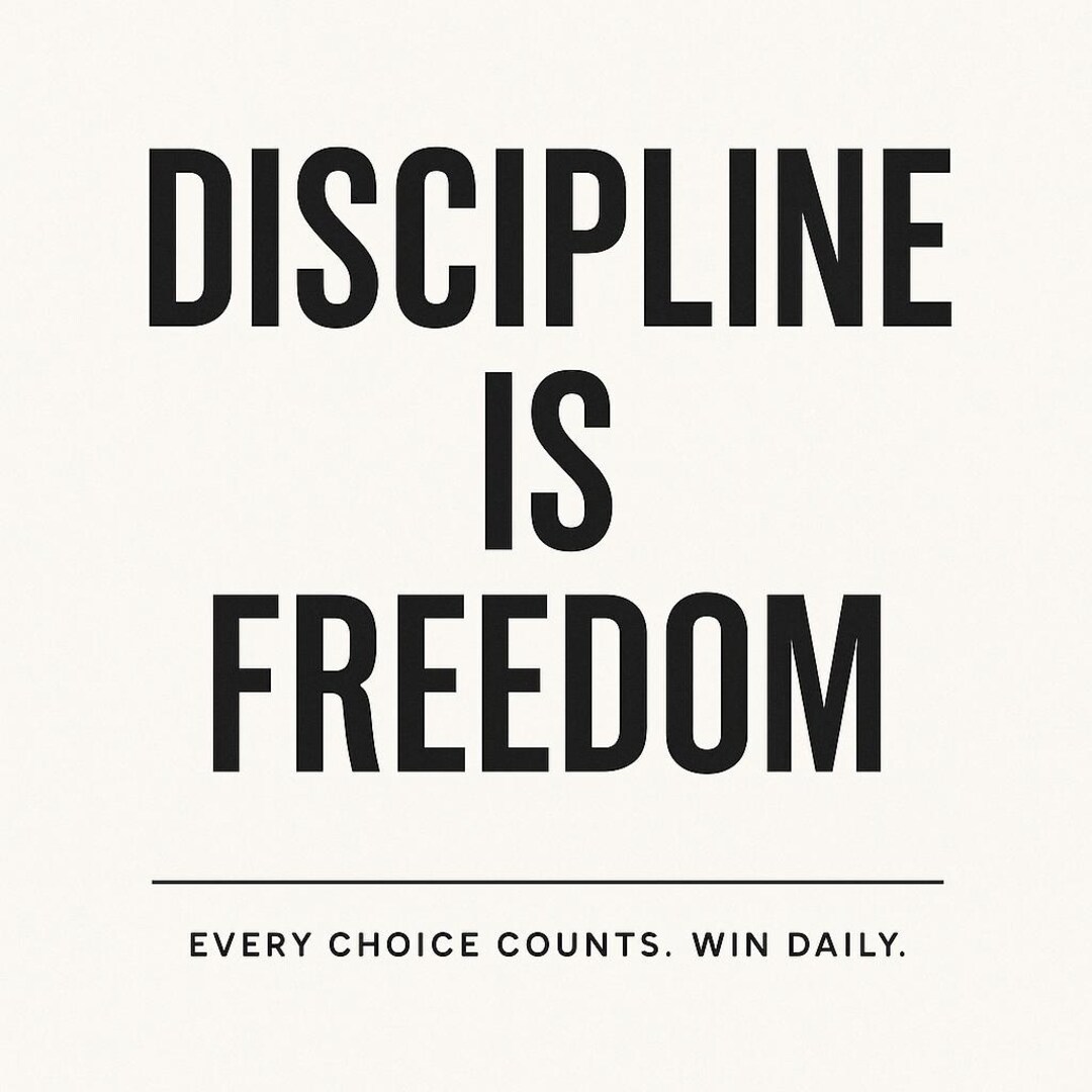 Discipline is Freedom – Printable Motivational Wall Art, Minimalist ...