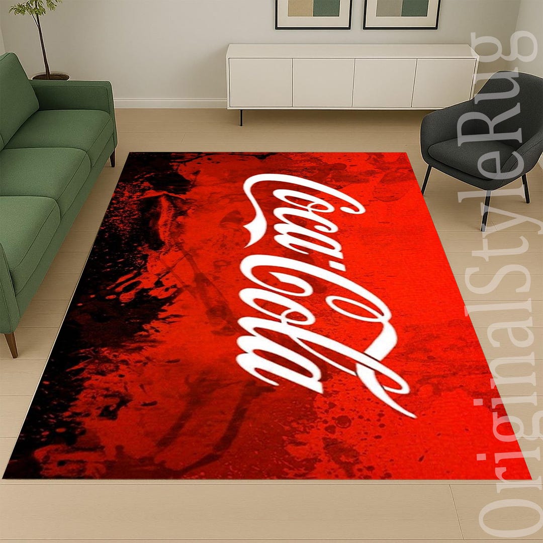 Coca Cola Rug,drink Rug,coke Rug,red Rug,cola,rug for Living Room,gift ...