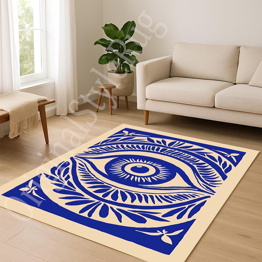 Evil Eye Rug,hamsa Rug,evil Eye Decor,symbolic Rug,cosmic Planet Rug ...