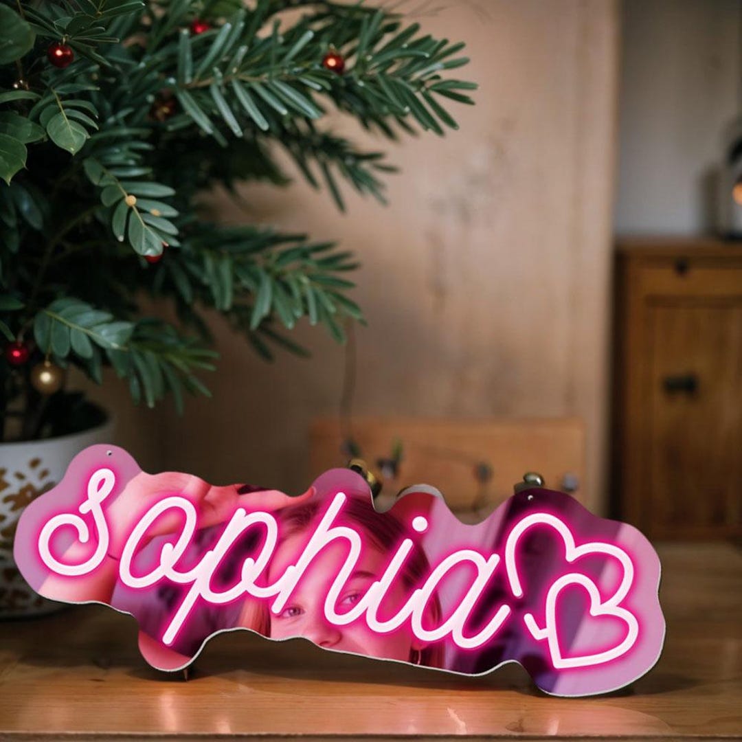 Custom Mirror Neon Sign,neon Sign Customizable for Wall Decor,birthday ...