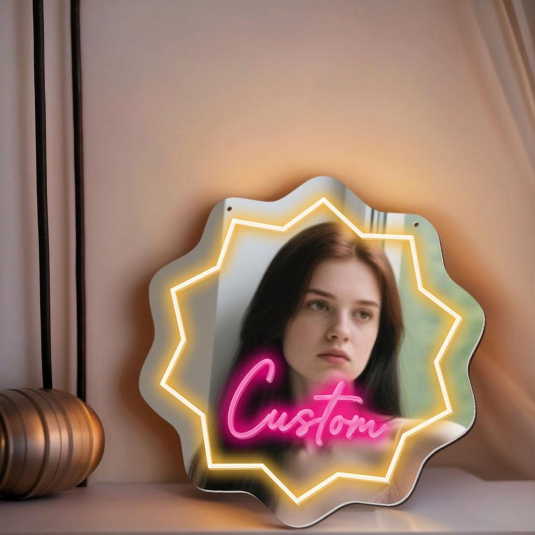 Custom Mirror Neon Sign, Neon Name Sign, Kids Bedroom Neon Sign, Led ...