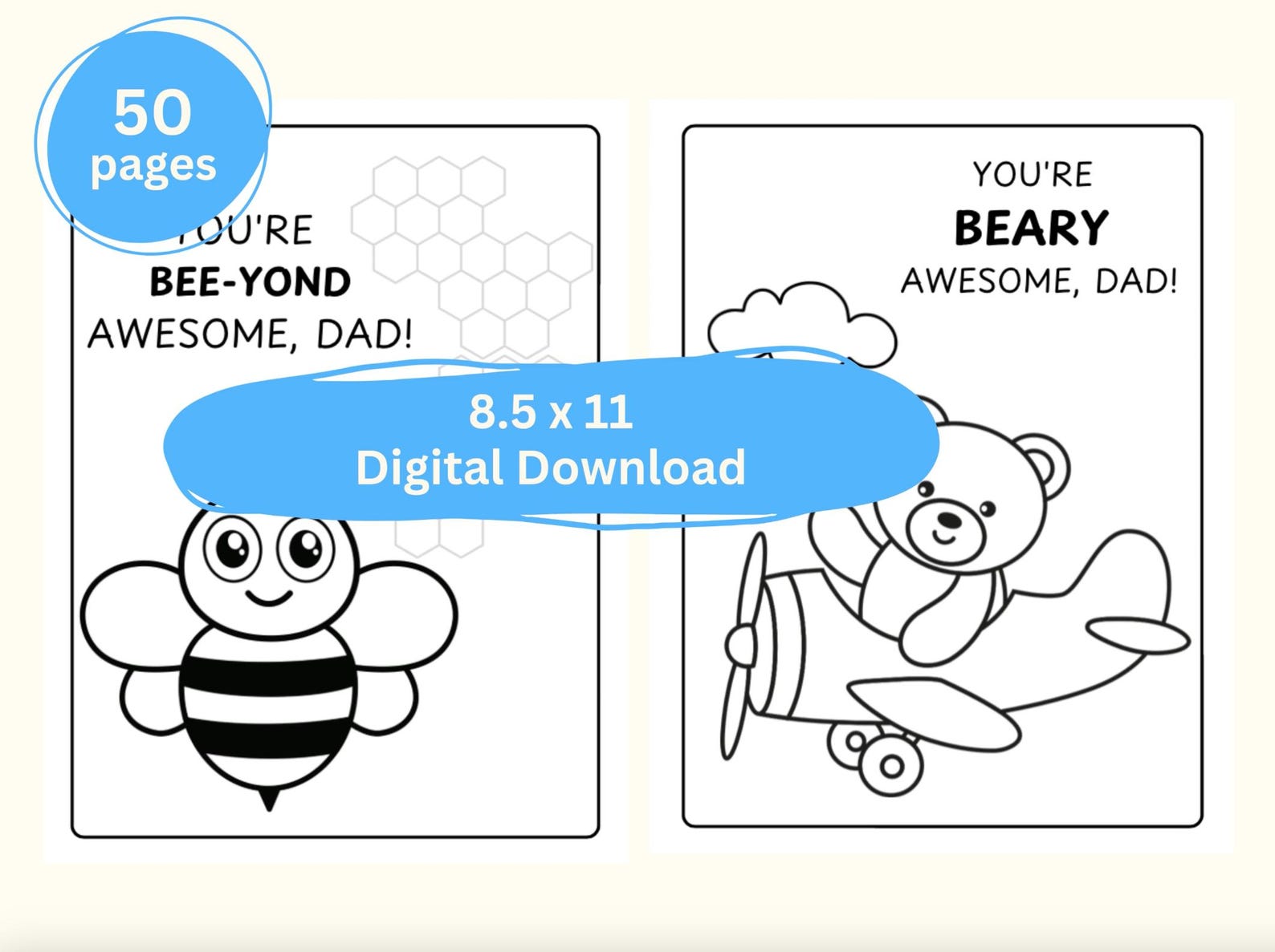 Father's Day Coloring Pages for Kids – Printable Activity Book for Dad ...