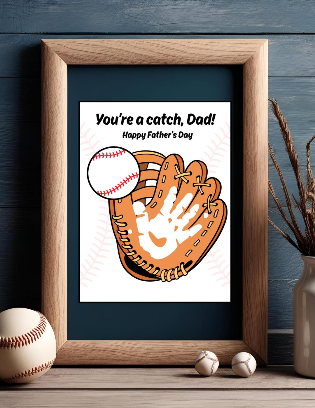 You're a Catch Dad Handprint Craft | Baseball Father's Day Gift From ...