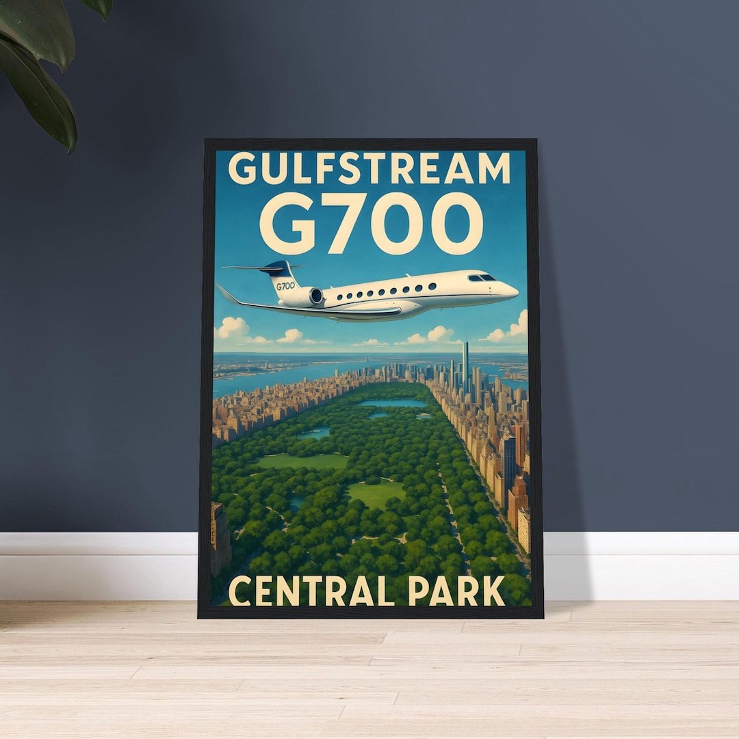 Urban Ascent – Gulfstream G700 Over Central Park Poster | Luxury Jet ...