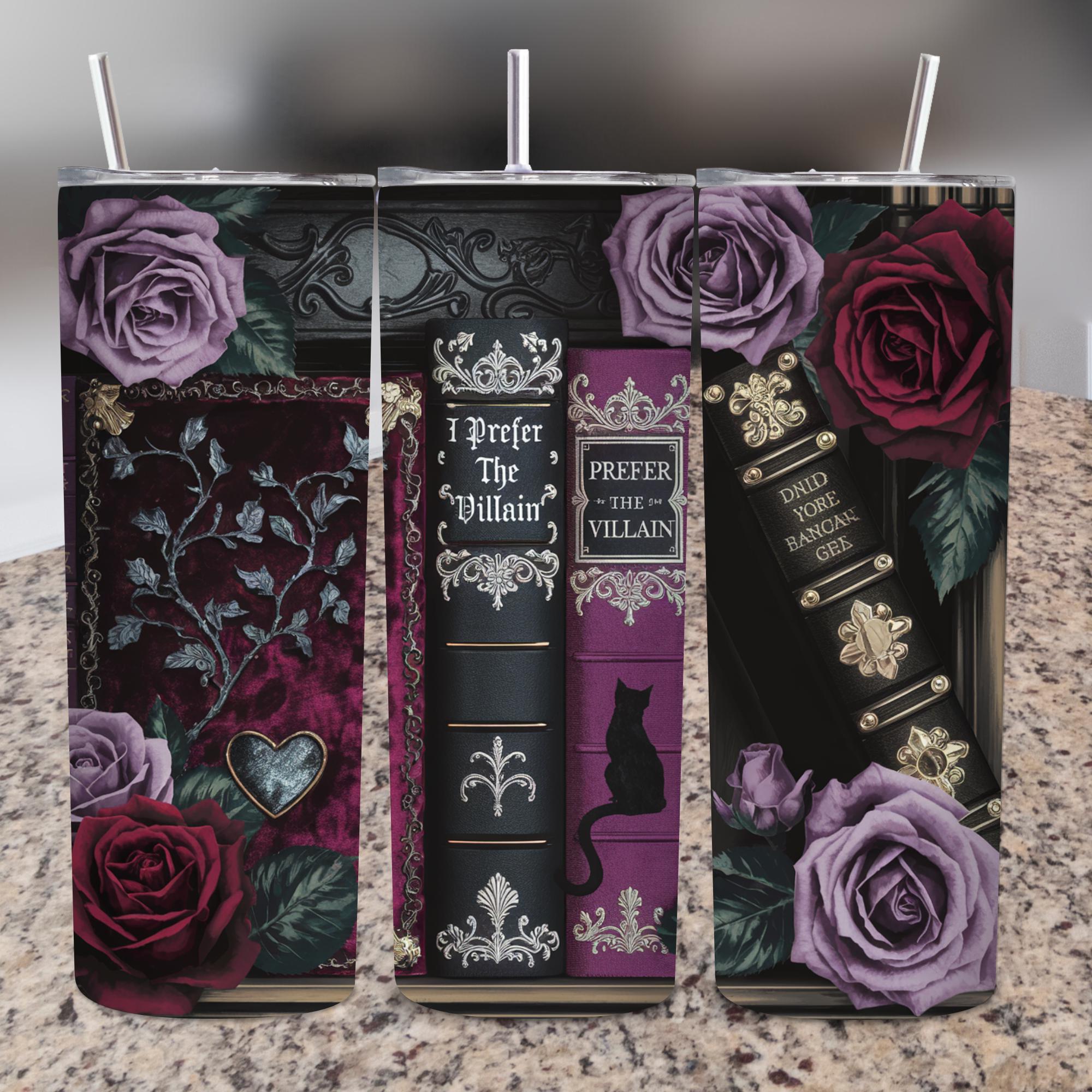 I Prefer the Villain Tumbler Wrap PNG, 20oz Skinny Dark Romantasy ...