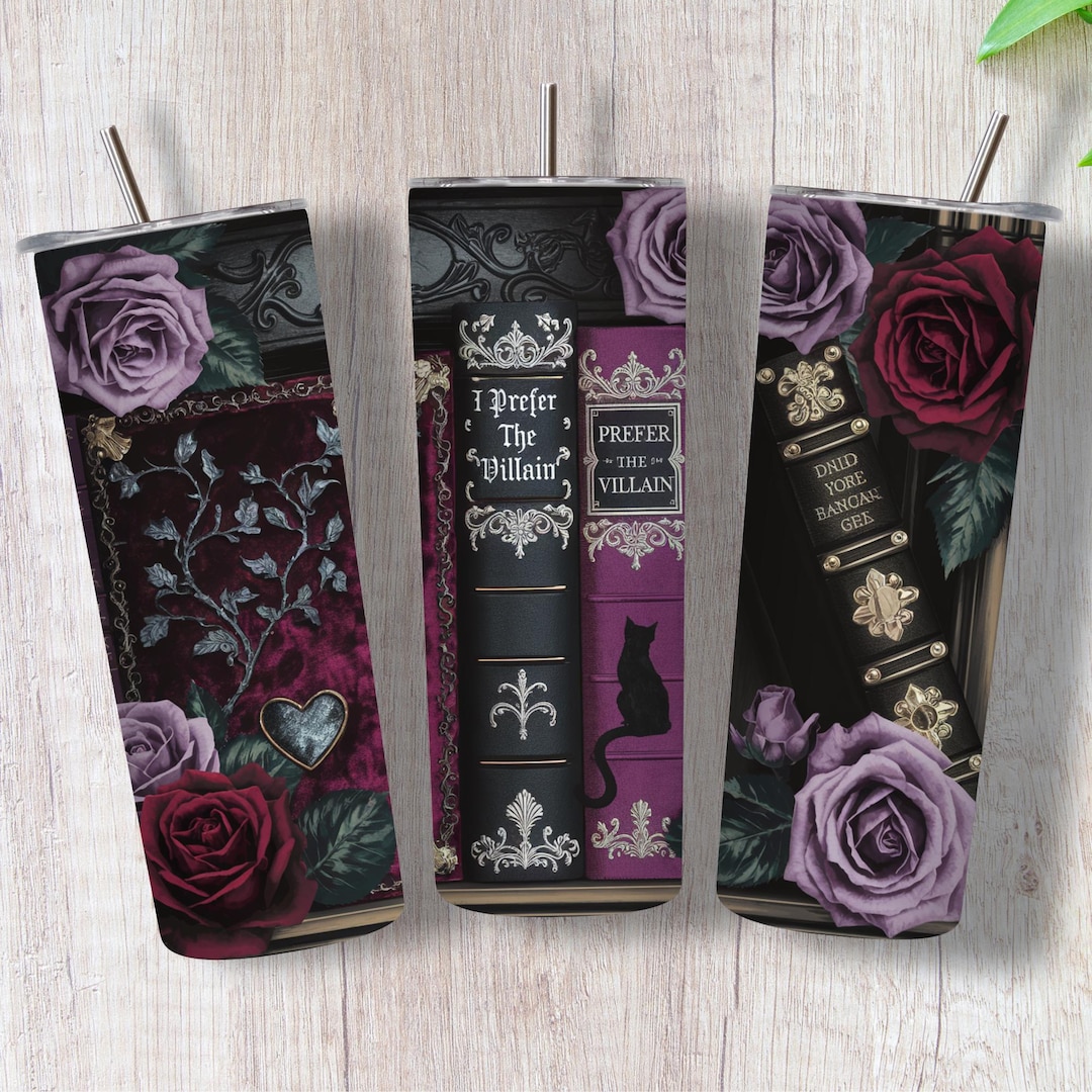 I Prefer the Villain Tumbler Wrap PNG, 20oz Skinny Dark Romantasy ...