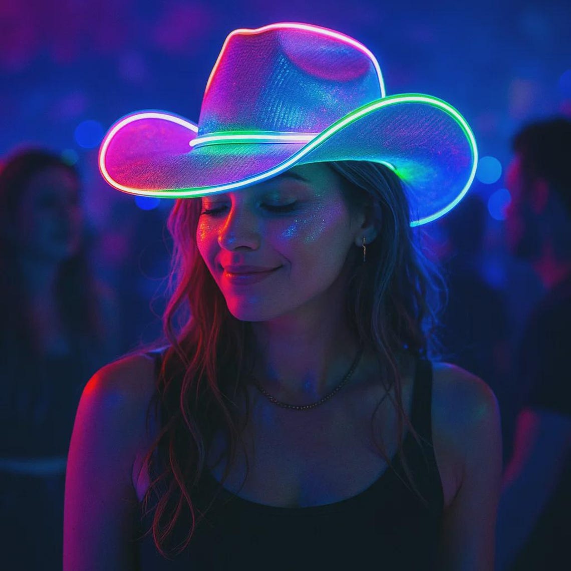 Cowboy Hat – Light up Hat, Party Accessory, Birthday Gift, One Size ...