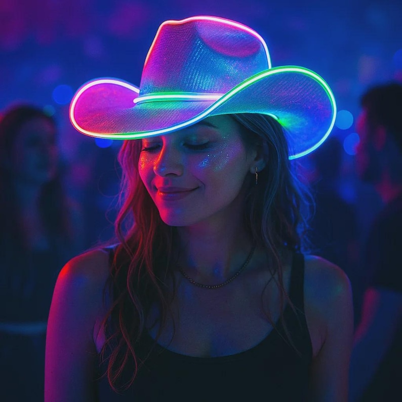 Cowboy Hat – Light up Hat, Party Accessory, Birthday Gift, One Size ...