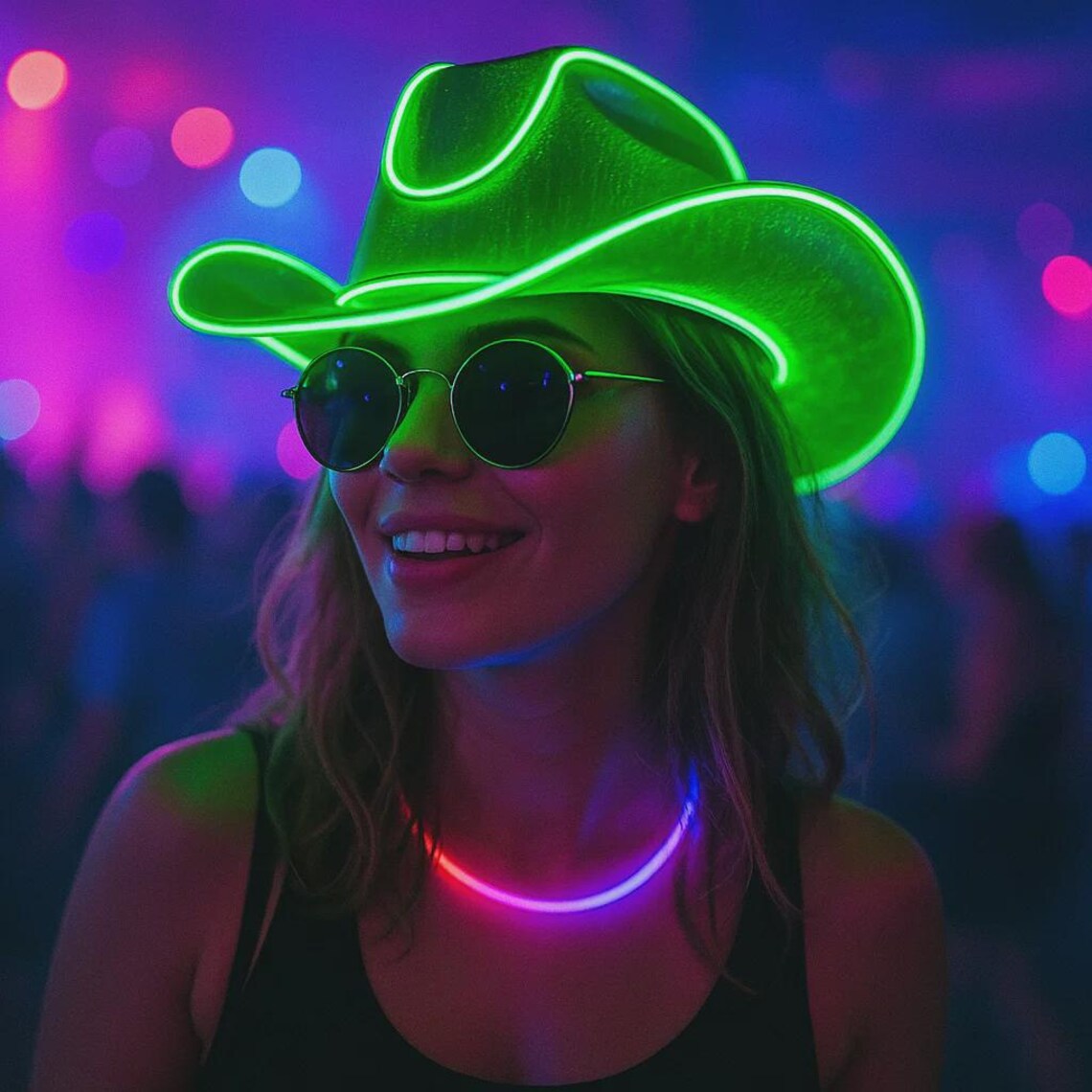 Cowboy Hat – Light up Hat, Party Accessory, Birthday Gift, One Size ...