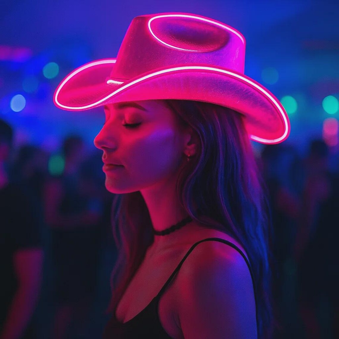 Cowboy Hat – Light up Hat, Party Accessory, Birthday Gift, One Size ...