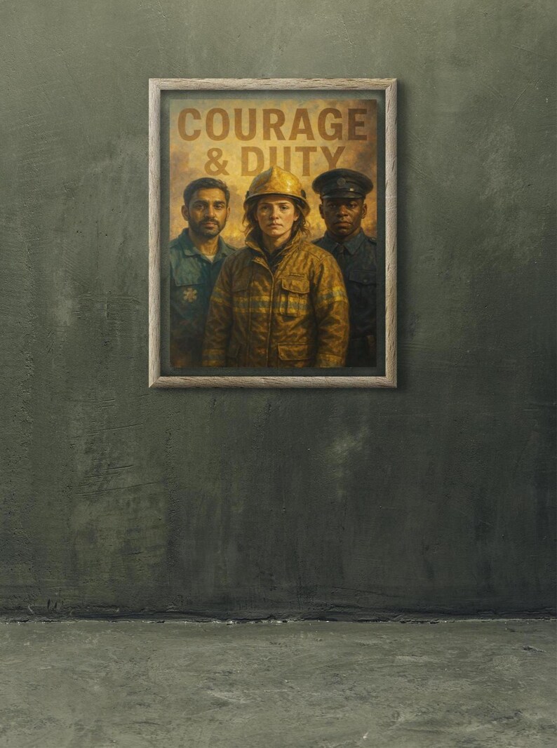 Emergency Services Wall Art Printable Poster | First Responder Tribute ...
