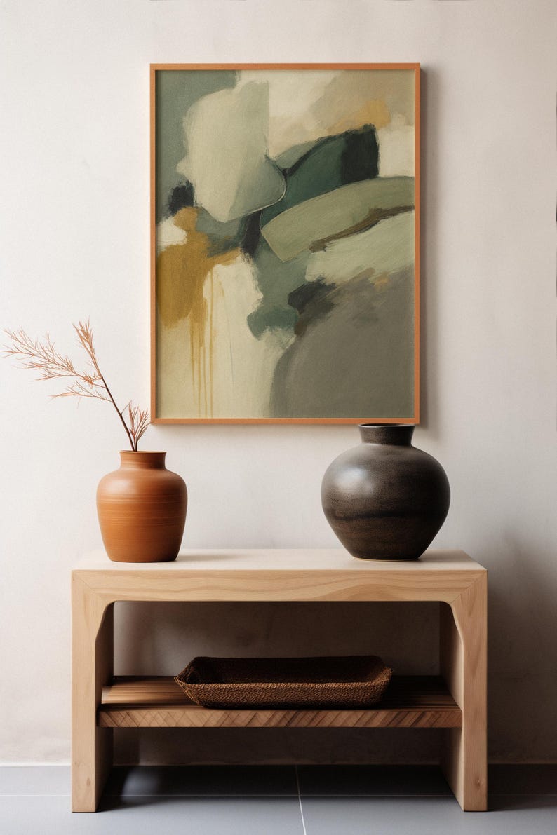 Abstract Earth Layers Wall Art – Neutral Geology-inspired Digital Print ...
