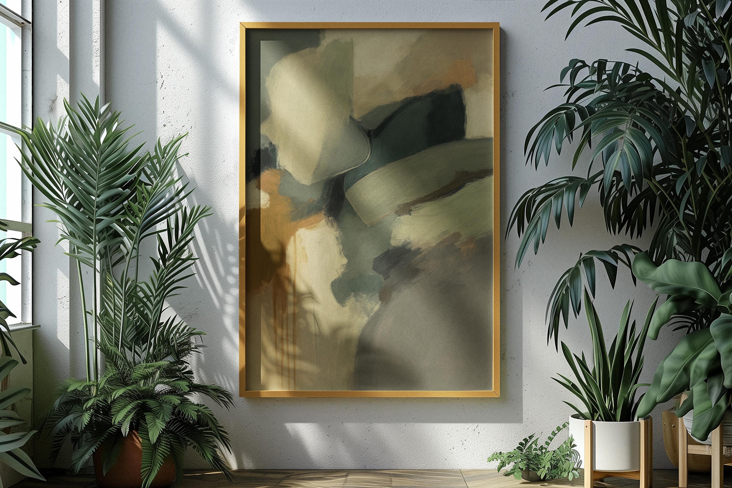 Abstract Earth Layers Wall Art – Neutral Geology-inspired Digital Print ...