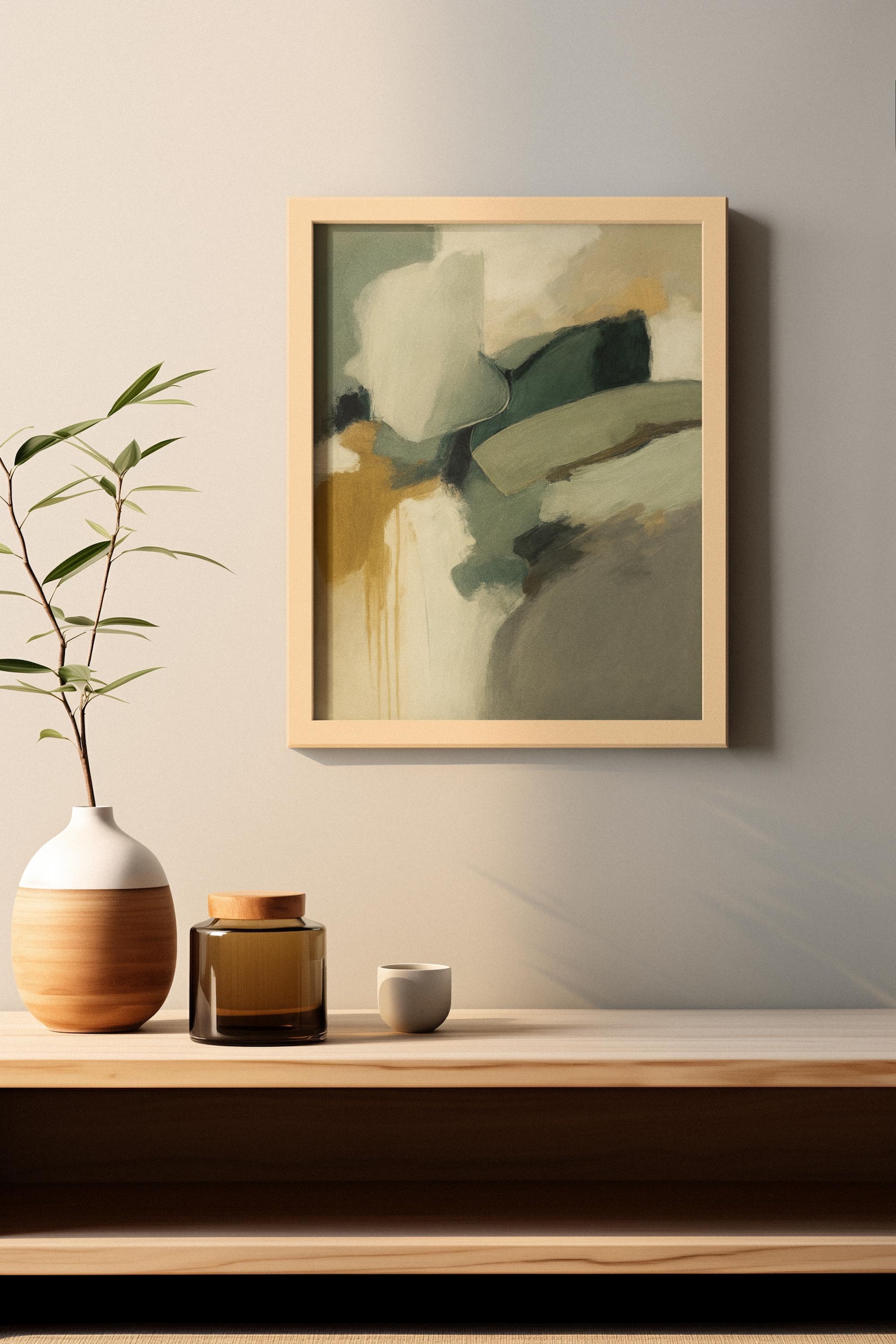 Abstract Earth Layers Wall Art – Neutral Geology-inspired Digital Print ...