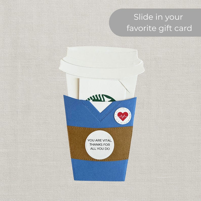 Nurse Appreciation Coffee Cup Gift Card Holder, Nurse Week Gift ...
