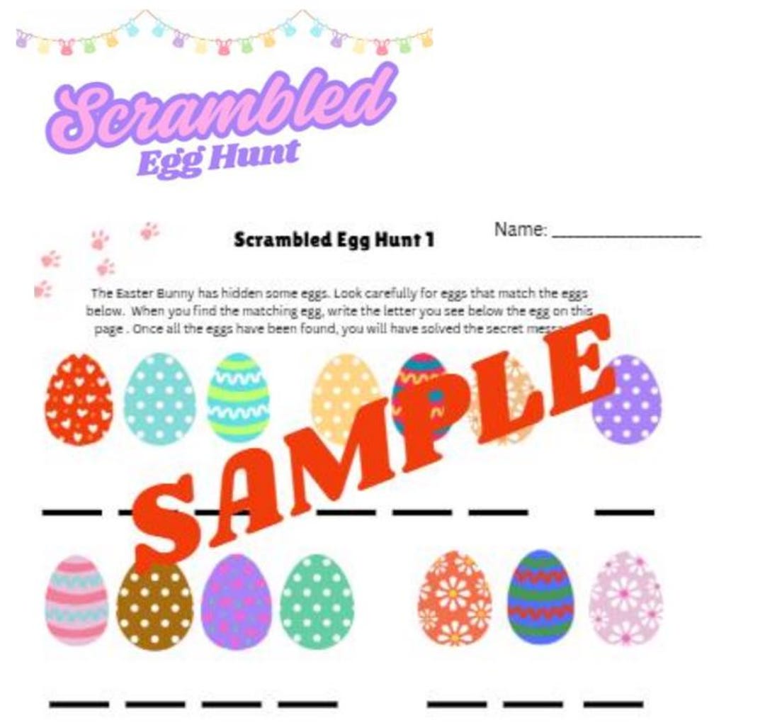 Easter Egg Hunt Scramble- A Code Breaker Game for Children and Adults ...