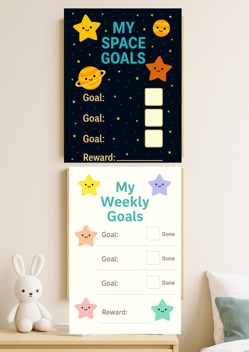 Printable Star Reward Chart for Kids Chore and Behavior Tracker 8 Pages ...