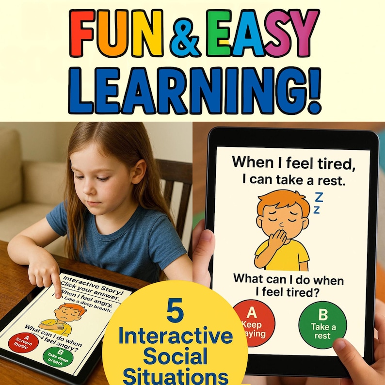 5 Interactive Social Scenarios for Kids PDF | Emotions & Behavior ...