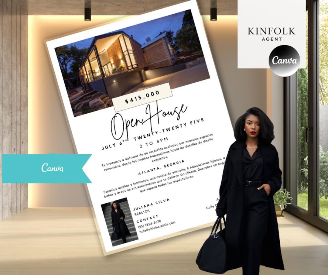 Open House Flyer Template, Real Estate Open House Flyer, Editable Real ...