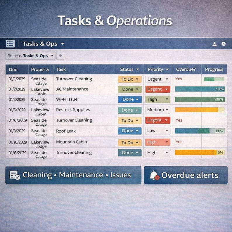 Airbnb Manager OS Bundle | Excel & Google Sheets | Short-term Rental ...