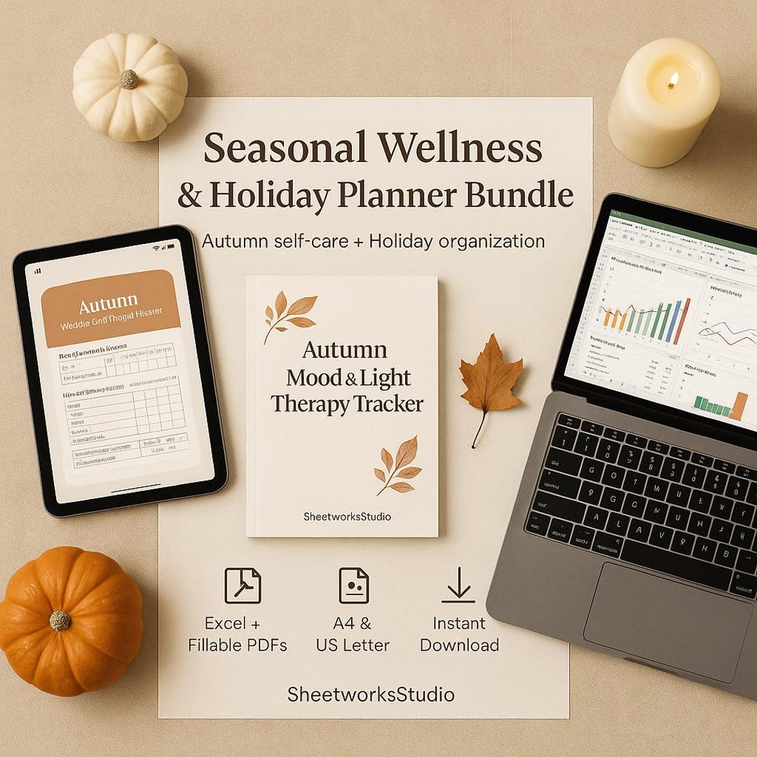 Seasonal Wellness & Holiday Planner Bundle – Autumn Mood + Light ...