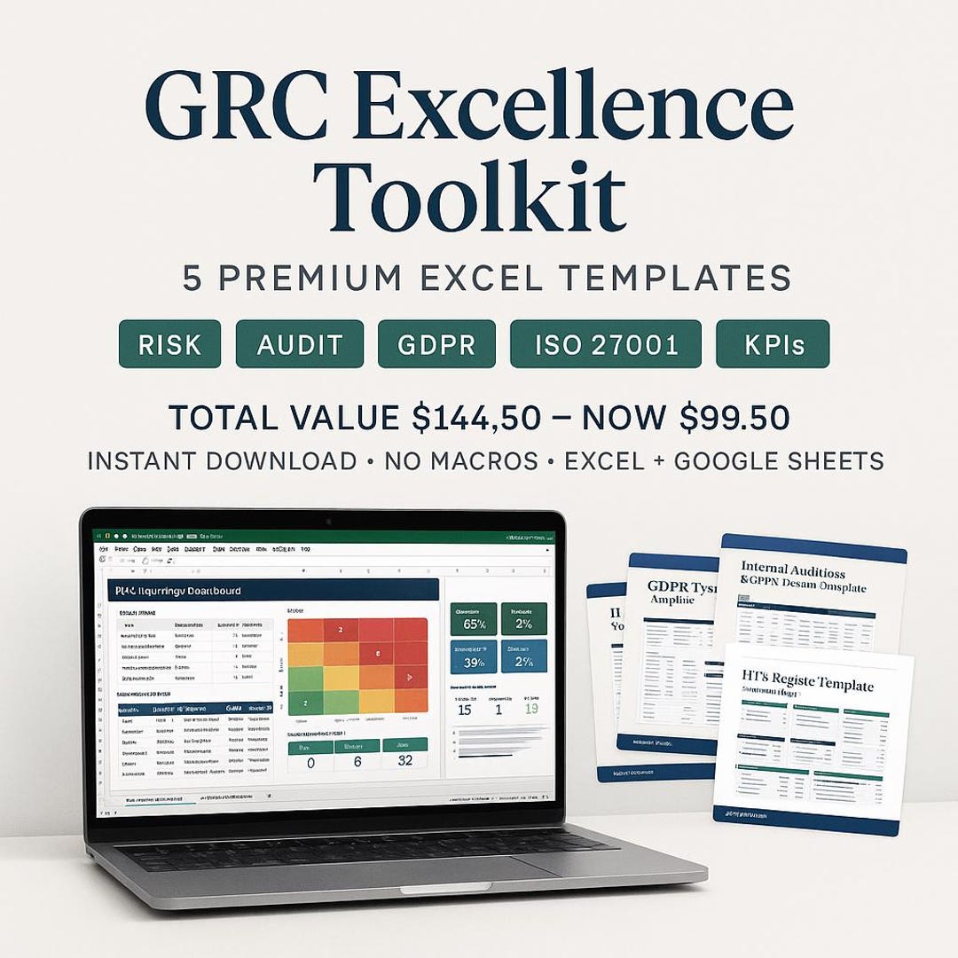 GRC Excel Toolkit Bundle | Risk, Audit & Compliance Management ...