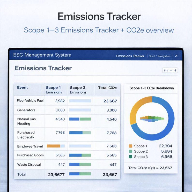 ESG CSRD Excel Bundle | Risk & Compliance Suite | Audit + Sox/icfr ...