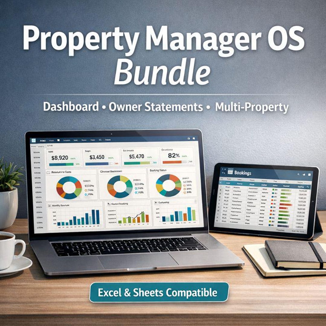 Airbnb Manager OS Bundle | Excel & Google Sheets | Short-term Rental ...