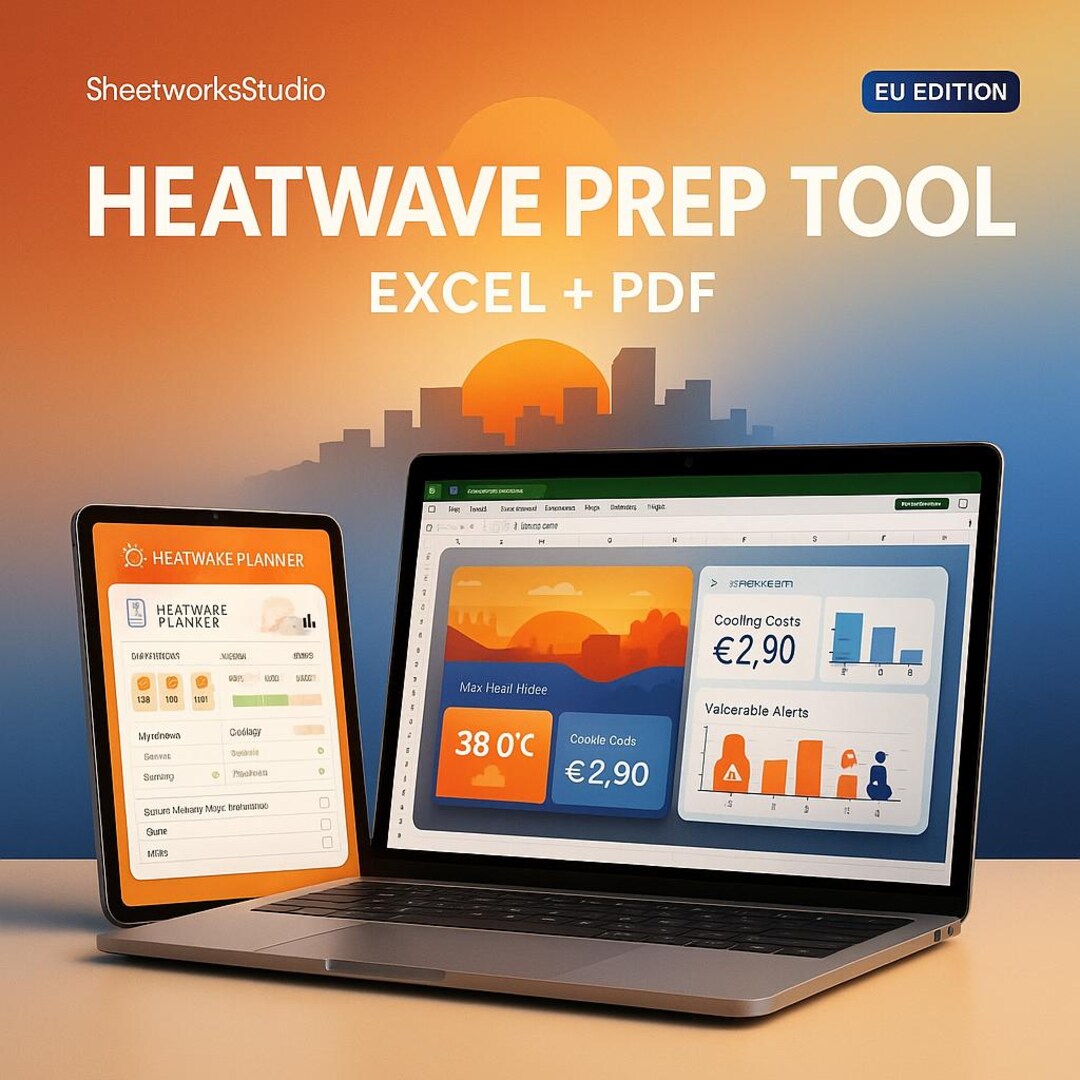 Heatwave Prep Tool Excel + PDF | Heat Index Tracker, Hydration Planner ...