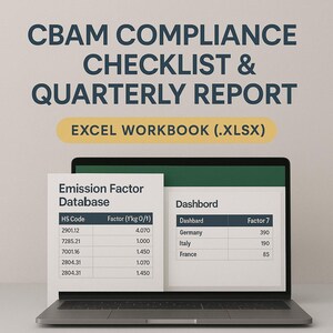 CBAM Excel Tracker Template | EU Carbon Border Report Tool | Auto CO2 ...