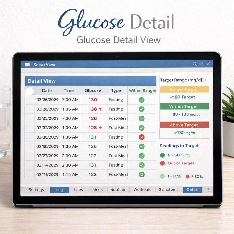 Health Tracker Template (excel + Google Sheets Compatible) | Blood ...