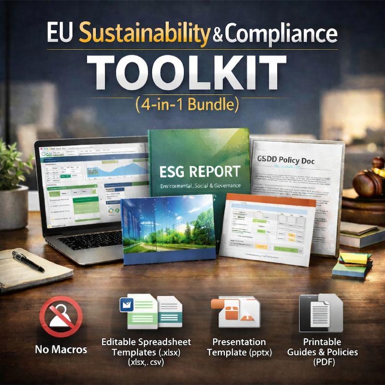 EU Compliance Toolkit | ESG, Cbam, Eudr & Csddd Templates Bundle ...