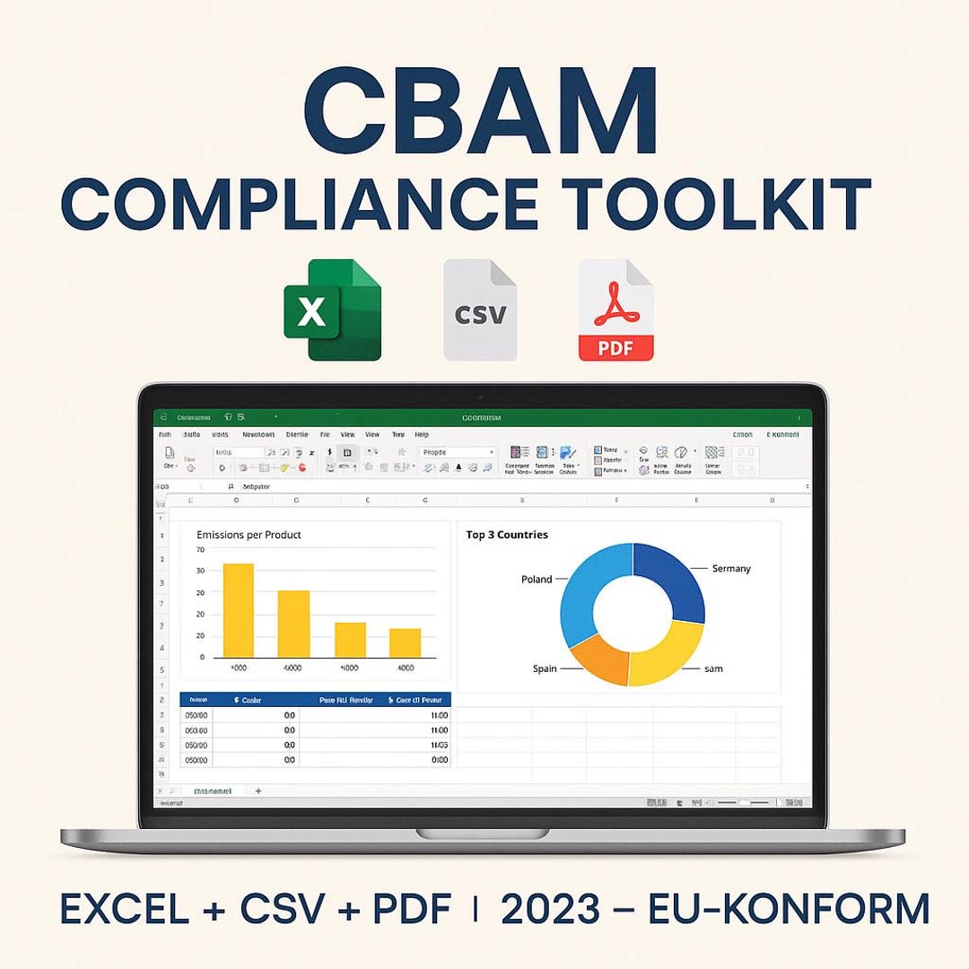 CBAM Compliance Vorlage (excel) + Emissionsfaktor-datenbank | EU-CO2 ...