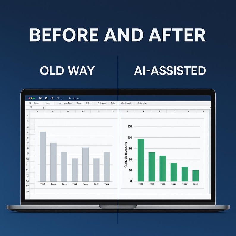 Excel AI Dashboard | Productivity & ROI Tracker | KPI Business Template ...