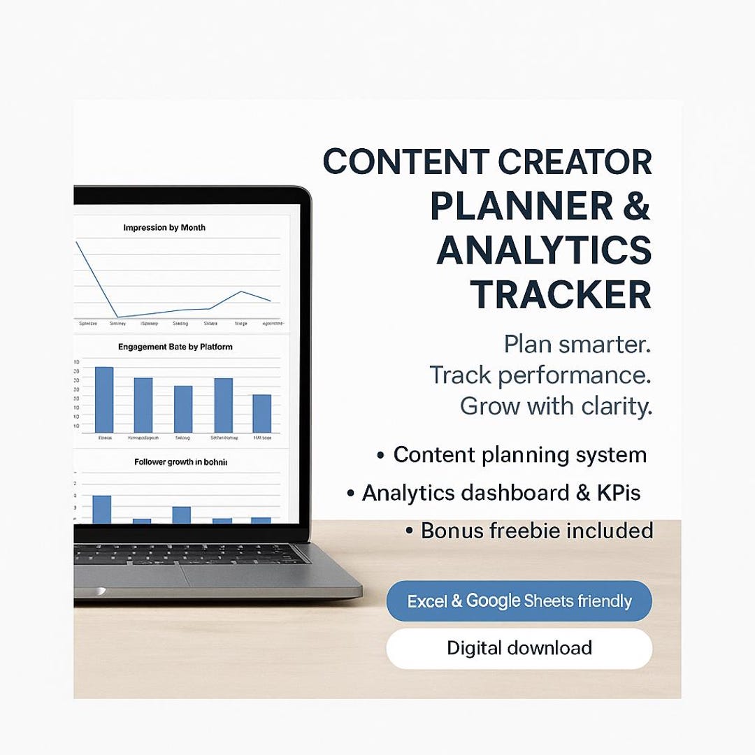Content Planner & Analytics Tracker · Social Media Planner · Content ...