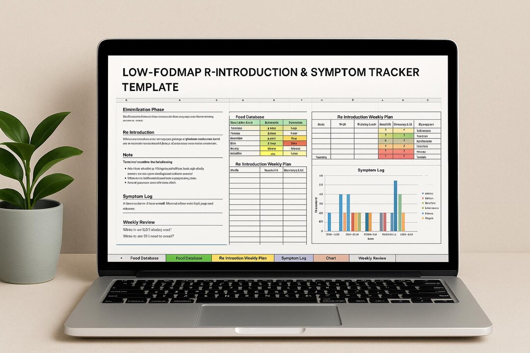 Low FODMAP Tracker Excel Template for IBS – Reintroduction Food ...
