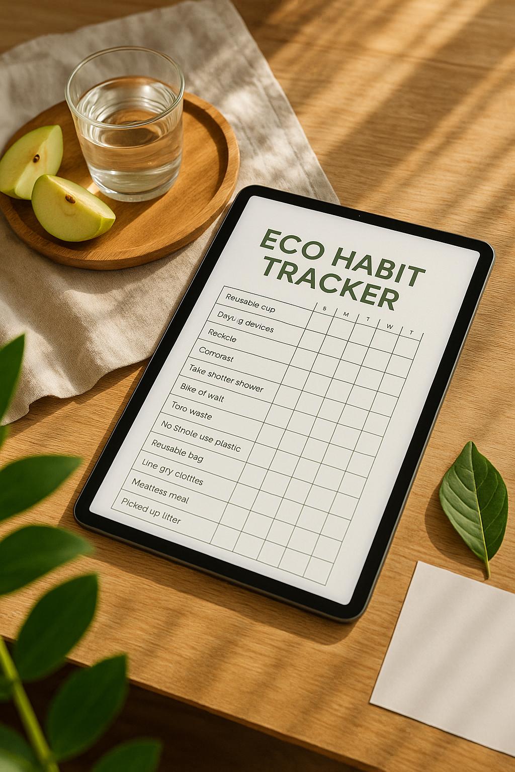 Eco Habit Tracker PDF | Daily Sustainability Planner | Minimalist Habit ...