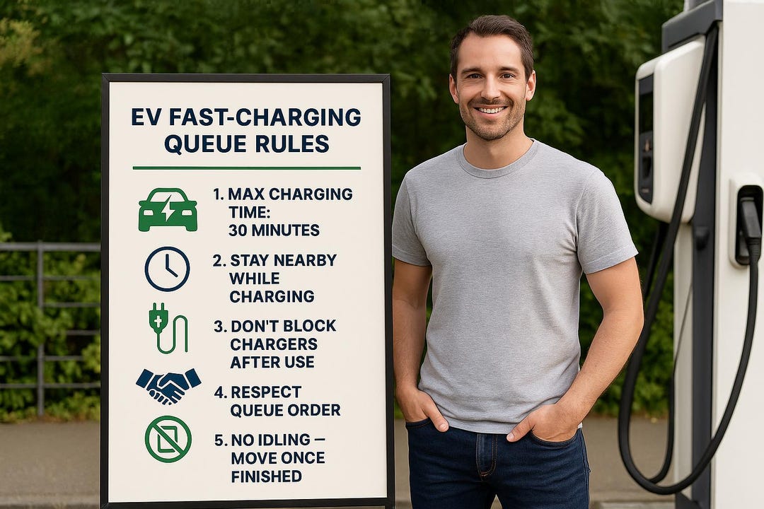 EV Charging Poster – Fast Charging Station Rules | Printable Sign ...