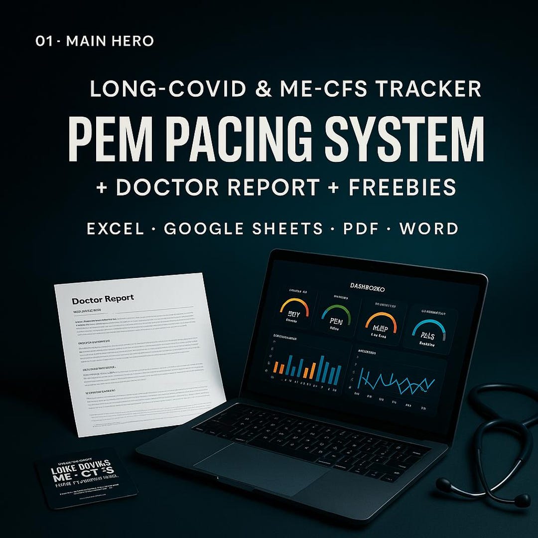 Long-covid / Me-cfs Pacing & PEM Tracker • Excel and Google Sheets ...