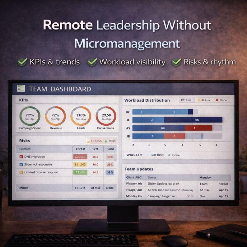 3-in-1 Management Bundle | Project Management Gantt+agency CRM/ROI Dashboard+remote Team Tracker ...