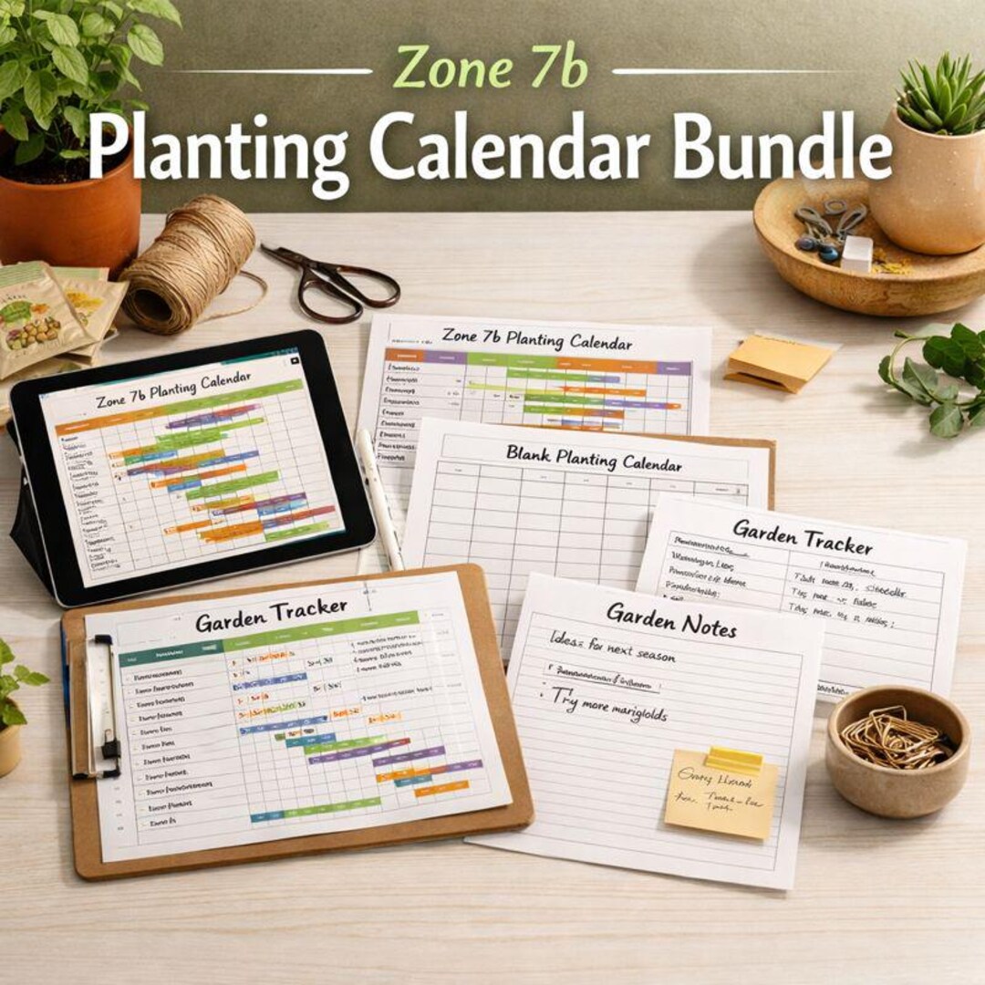 Zone 7b Planting Calendar Bundle | Vegetable, Herb & Flower Sowing ...