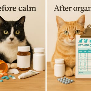 Pet Medication Tracker Printable PDF & Word | Dog and Cat AM/PM Med Log ...