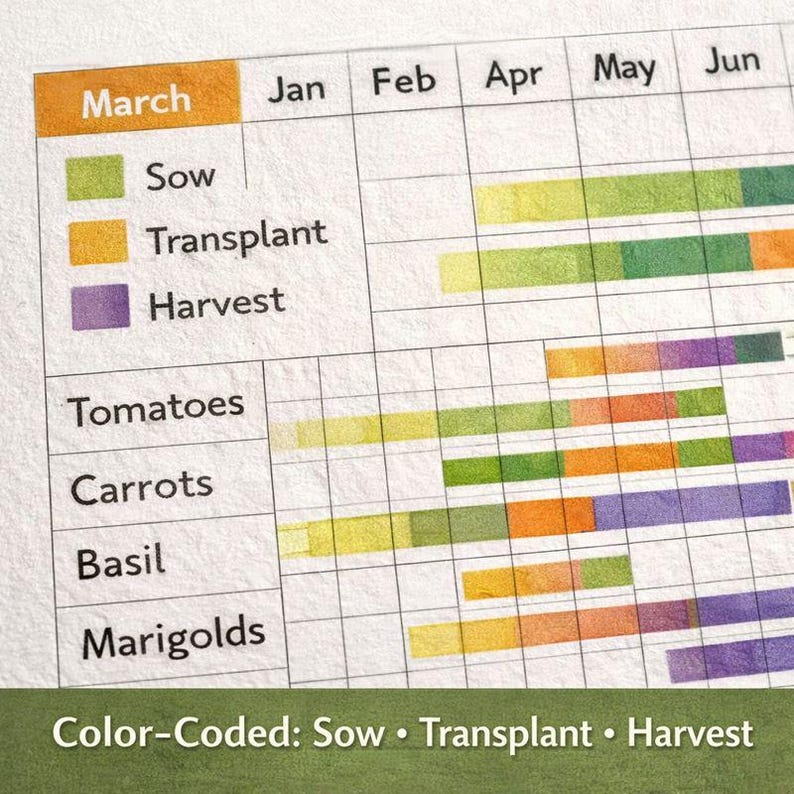 Zone 7b Planting Calendar Bundle | Vegetable, Herb & Flower Sowing ...