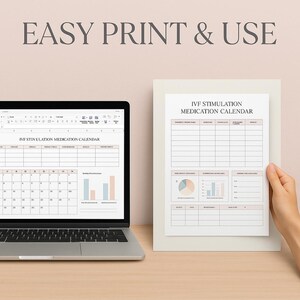 IVF Medication Calendar & Self-care Tracker – Editable Excel Template ...