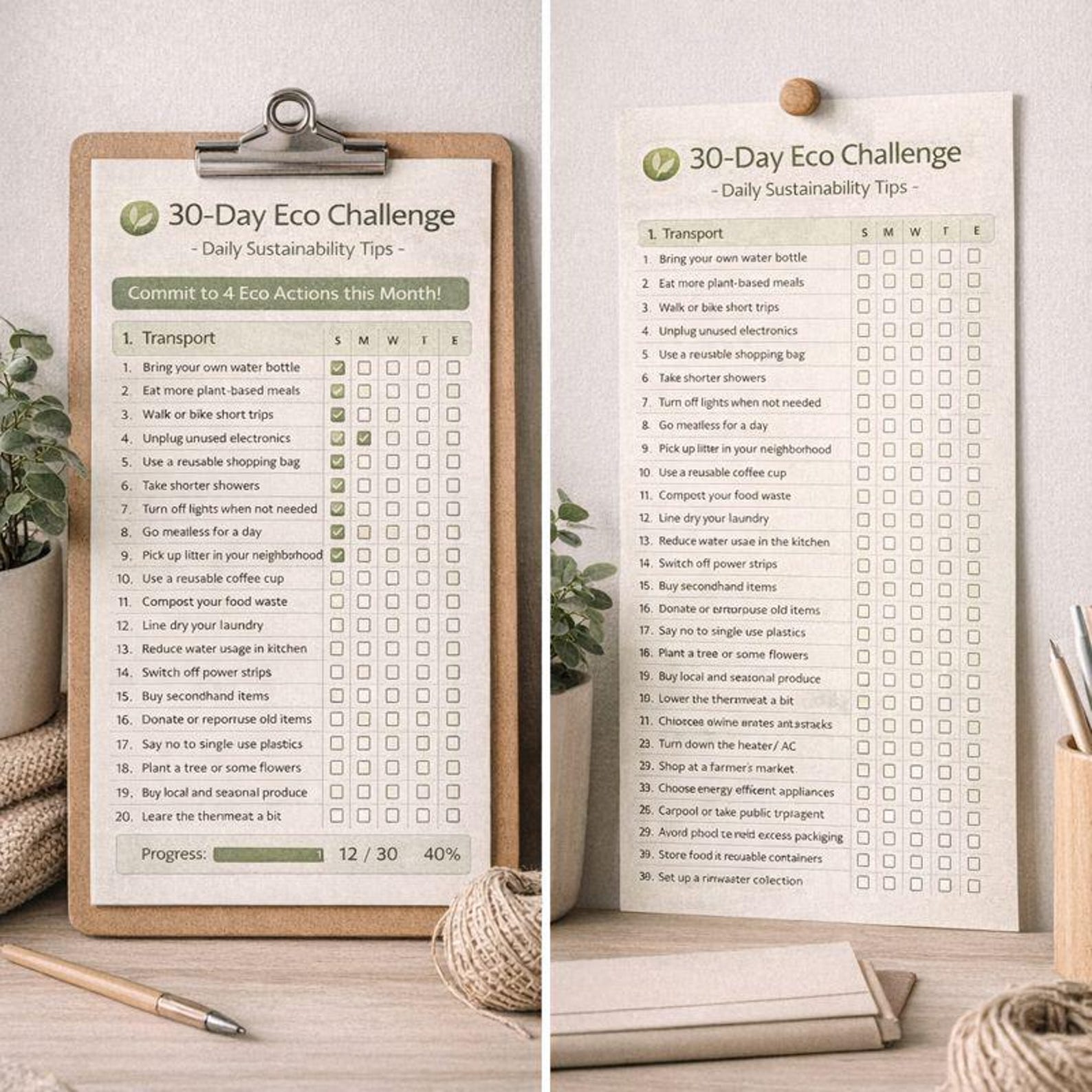 Carbon Footprint Dashboard Excel Template + Freebie Eco Planner | CO2 ...